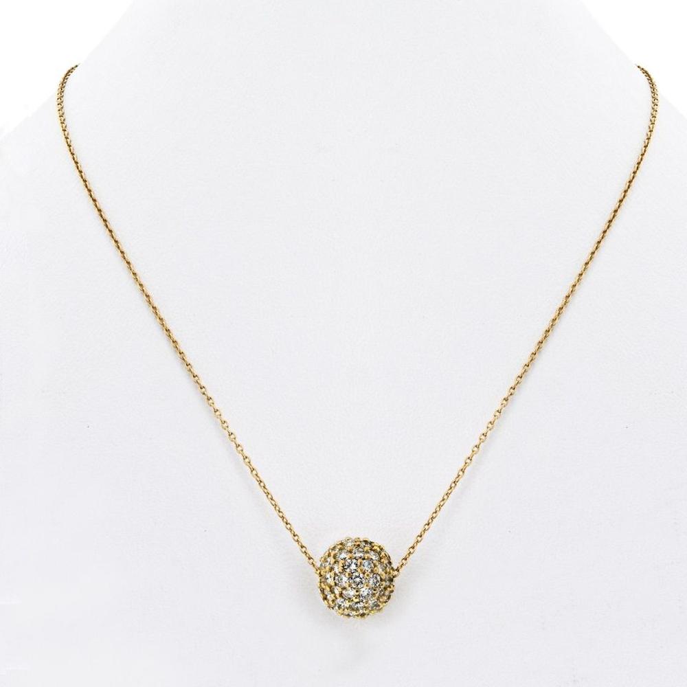Ignite Your Style: The 14K Yellow Gold Diamond Fireball Pendant Neckla ...