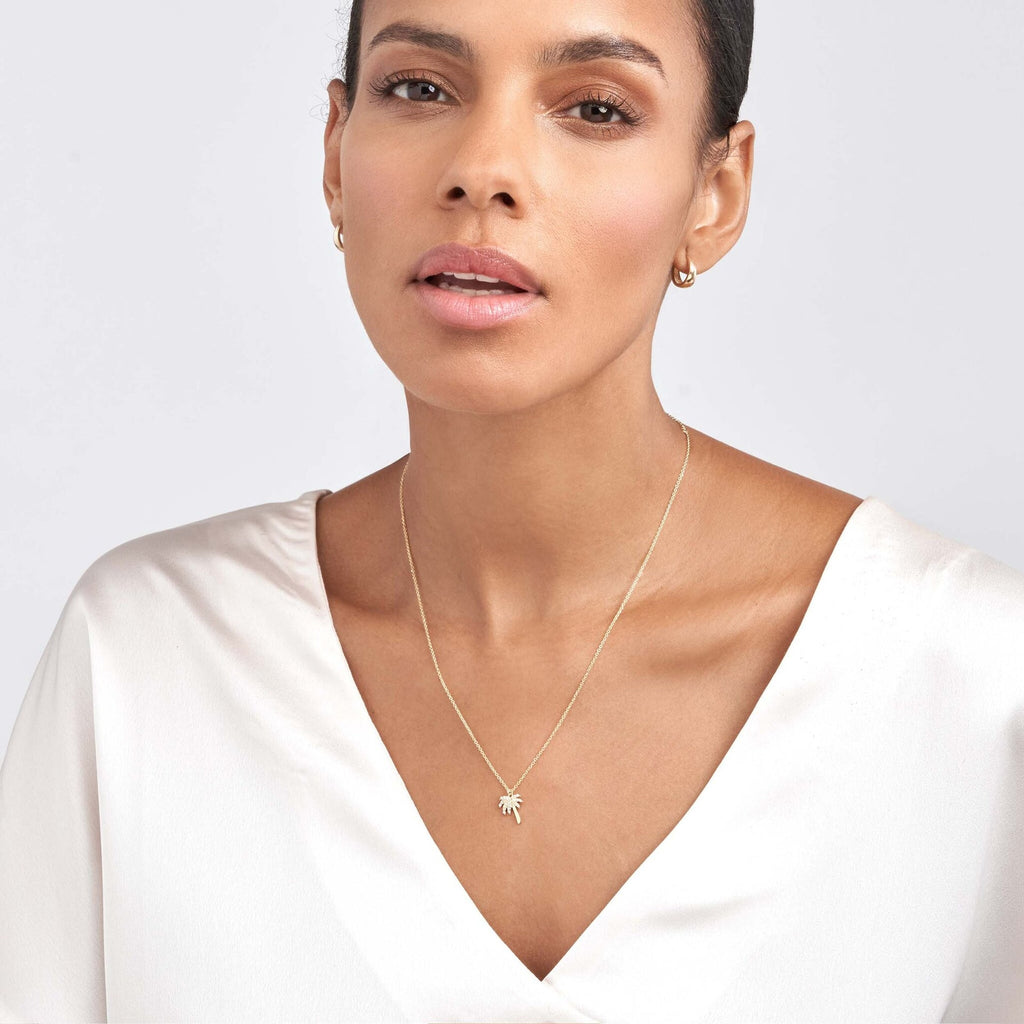 Gold Palm Tree Necklace - Like a Vacation Around Your Neck! – Robinson ...