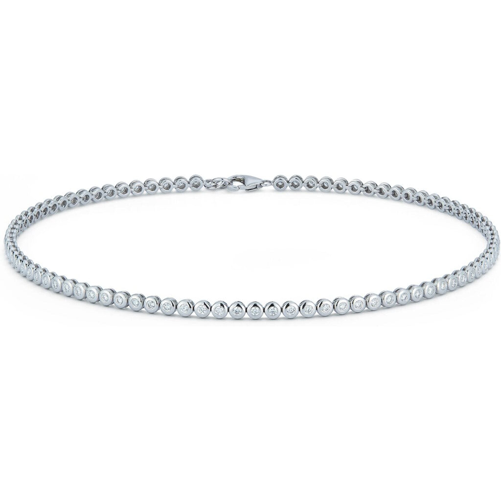 Dazzling Elegance: The Sofer 14K White Gold Diamond Choker Necklace Yo ...