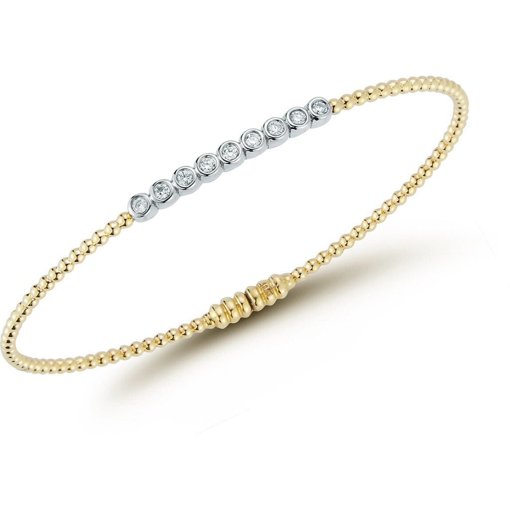 Dazzling & Timeless: The Sofer Jewelry 18K Two-Tone Diamond Beaded Ban ...