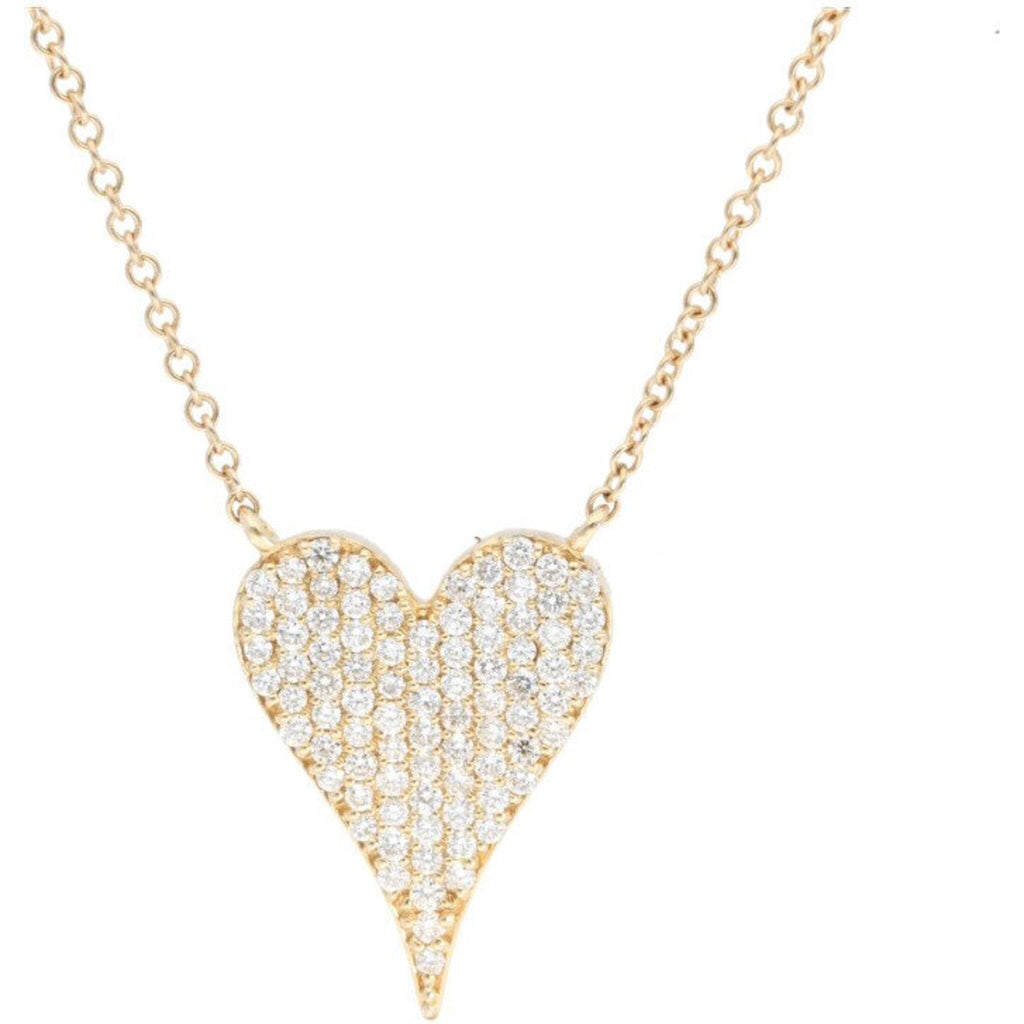 Sparkle with Love: Sofer Jewelry's 14K Yellow Gold Pave Heart Pendant ...