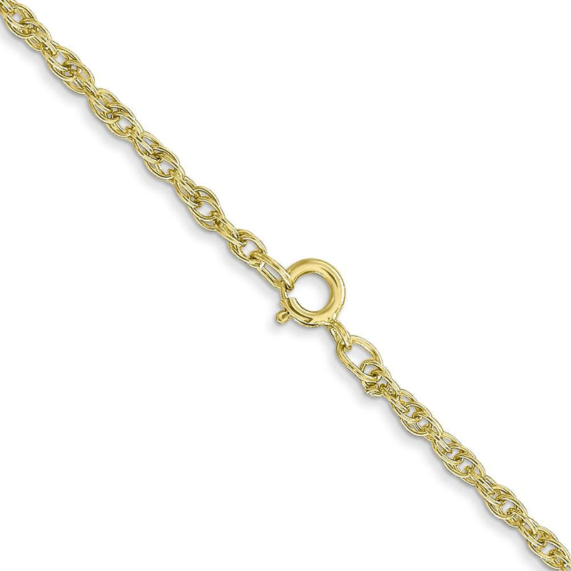 10K Yellow Gold 20" Cable Rope Chain Necklace - 1.55mm Width by Oro Pr ...