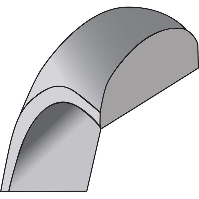 14K White Gold 10mm Half Round Wedding Band - Solid Polished Finish ...