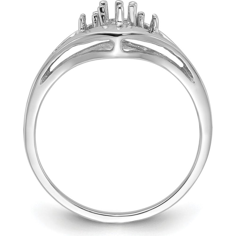 14K White Gold Diamond Ring Mounting - .14 Carat Diamond Carat Weight ...