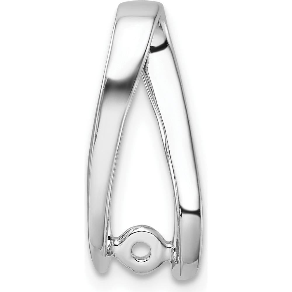 14K White Gold Peg-Set Slide Mounting for 2mm Regular and 6mm Fancy Om ...