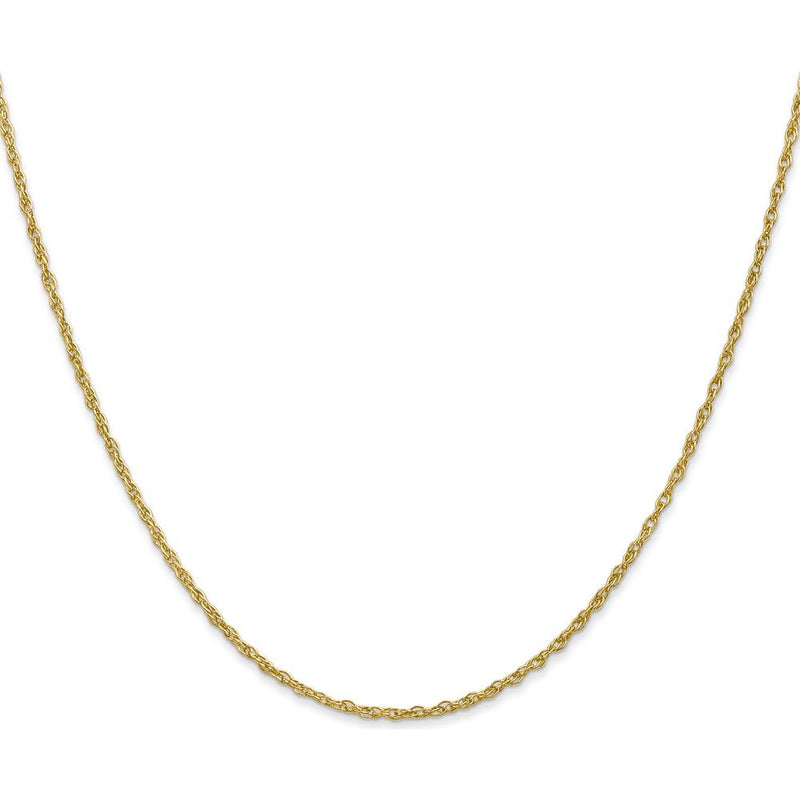 14K Yellow Gold 20" Heavy Baby Rope Chain with Lobster Clasp - 1.3mm W ...