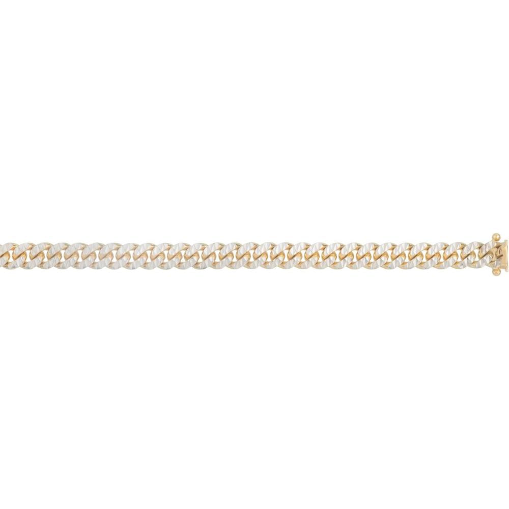 14K Yellow Gold 24" 4mm Diamond-Cut Miami Cuban Link Chain with Box Cl ...
