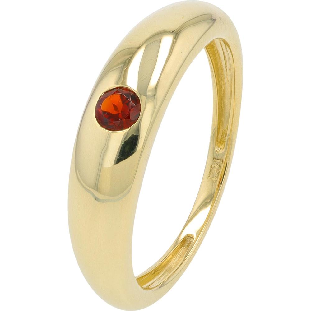 14K Yellow Gold Bezel Set Garnet Ring – Robinson's Jewelers