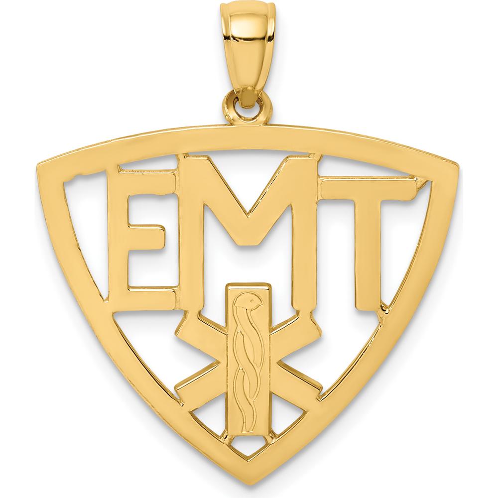 14K Yellow Gold EMT Emergency Medical Technician Charm - 22.3mm Length ...