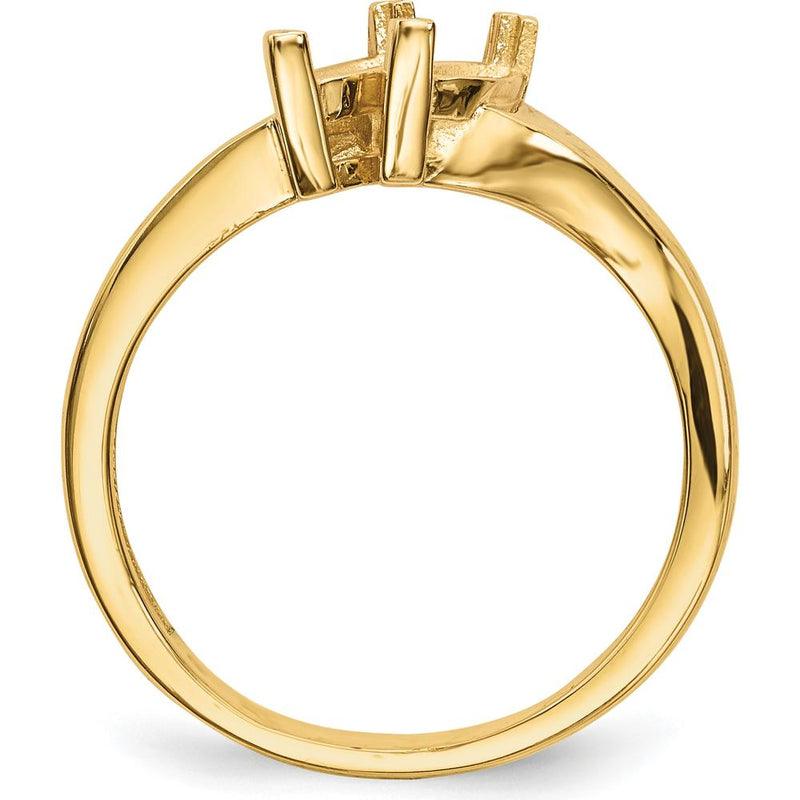 14K Yellow Gold Family and Mother's Ring Mounting - Polished Band with ...