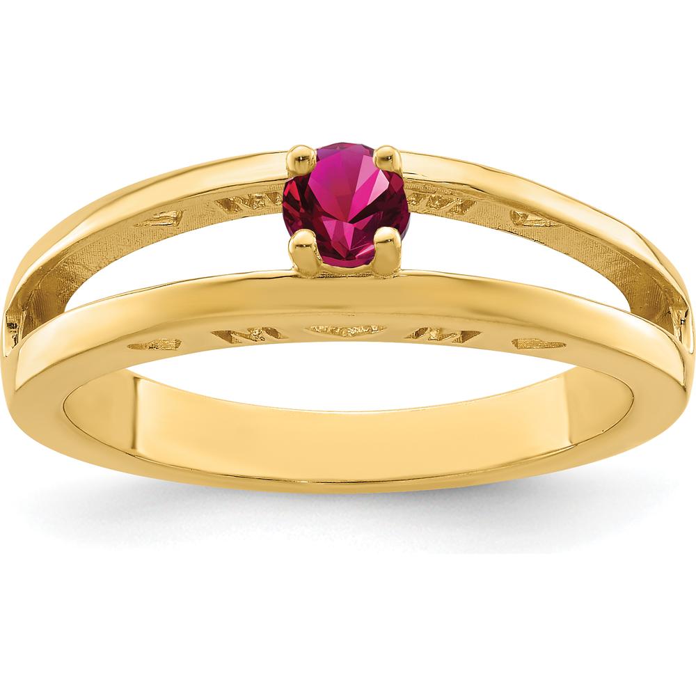 14K Yellow Gold Family Jewelry Ring Mounting - 3mm Band Width - Size 7 ...