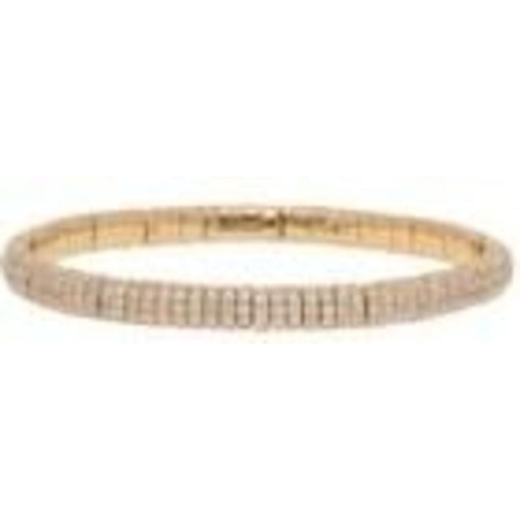 Roberto Demeglio - Thin Diamond Stretch Bracelet in 18K Yellow Gold ...