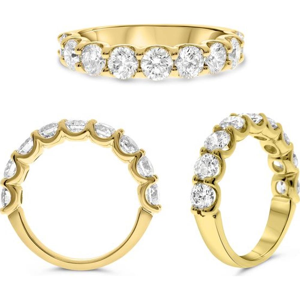 Roman & Jules - 14K Yellow Gold Ring with Round Diamonds - 2.00 Carat ...