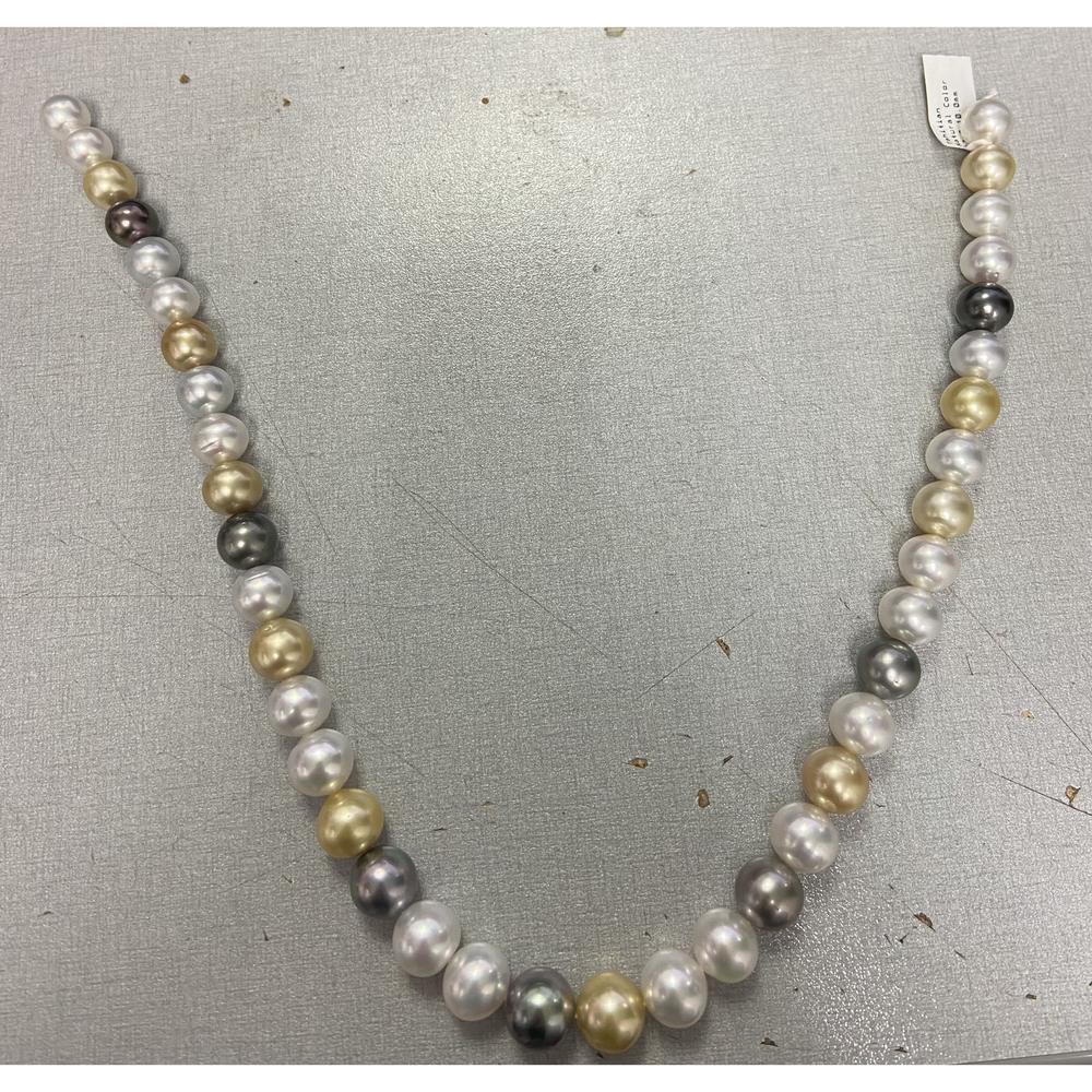Roman & Jules - Multicolor 10.0-12.3mm Cultured Pearl Strand Necklace ...
