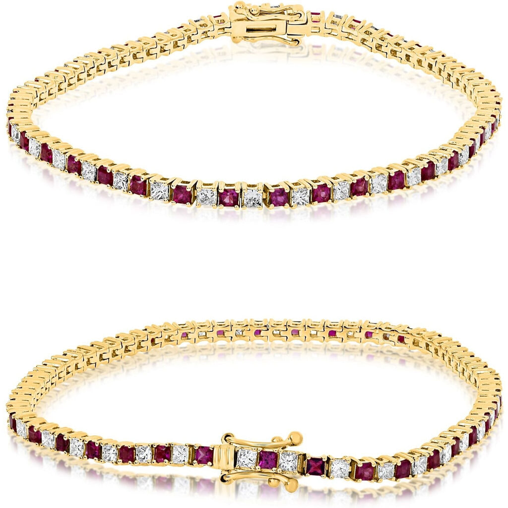 Roman & Jules 18K Rose Gold Ruby and Diamond Tennis Bracelet - A Tale ...