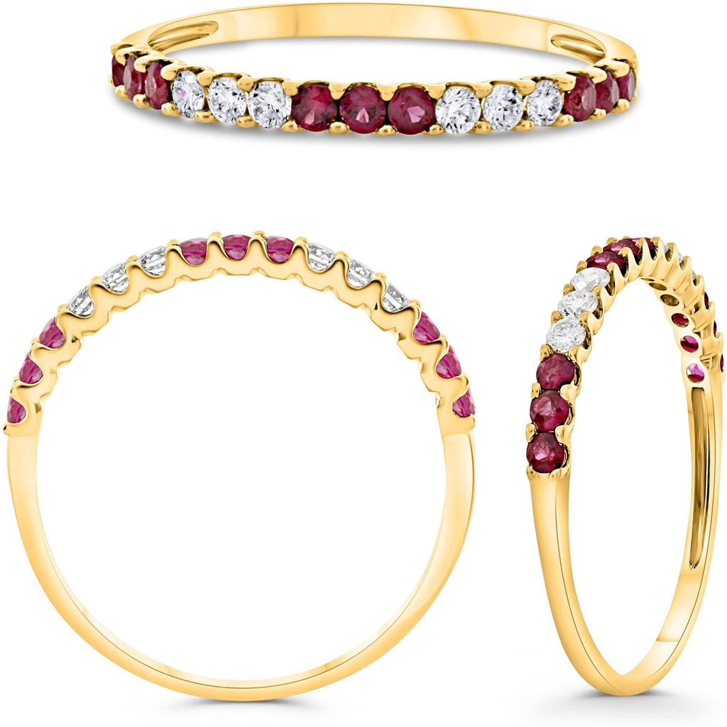 Roman & Jules 18K White Gold Ruby Ring with Diamond Accents and Passio ...