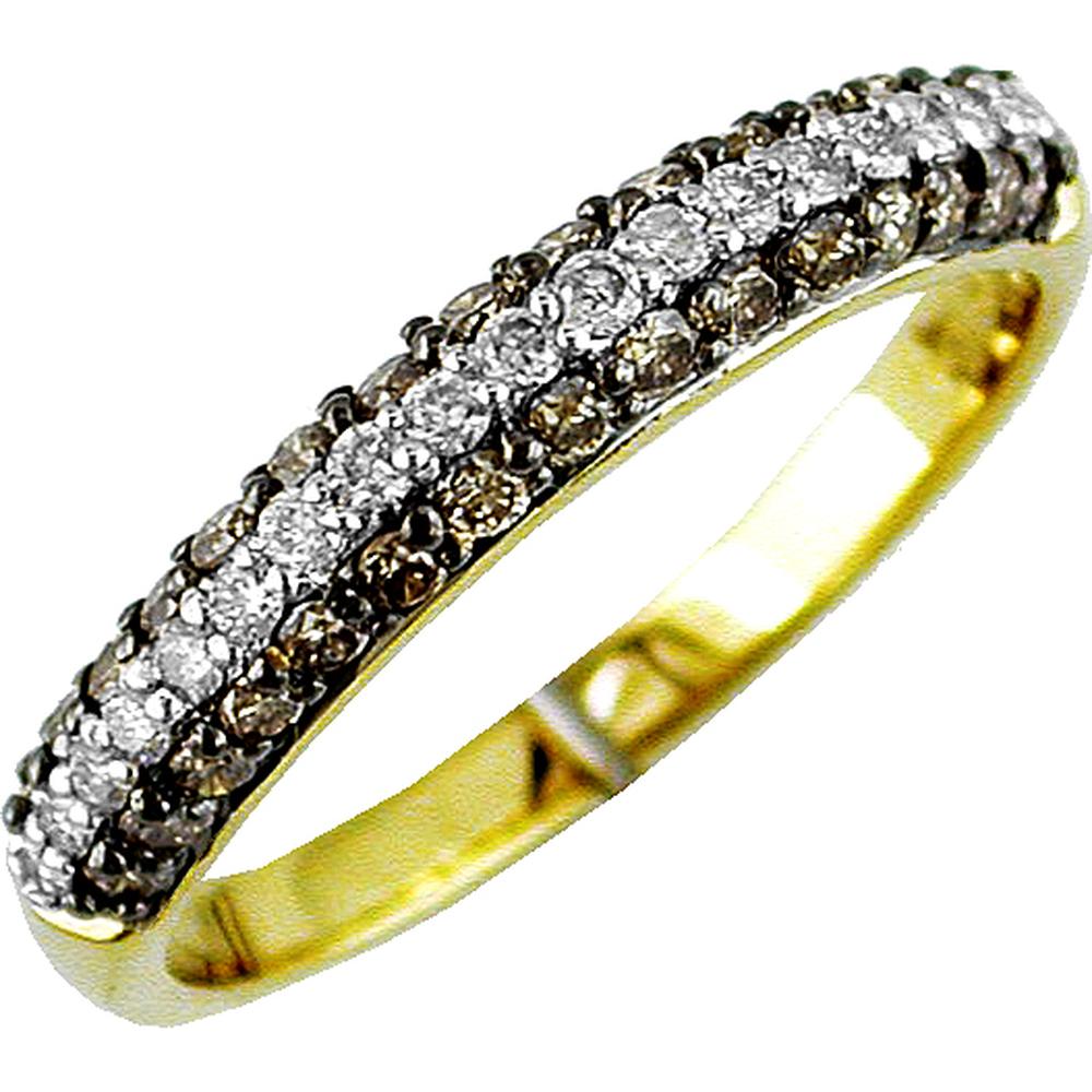 Royal 14K Yellow Gold Diamond & Mocha Diamond Band - Timeless Elegance ...