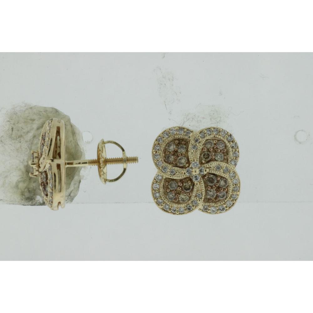 Royal 14K Yellow Gold Diamond & Mocha Diamond Earrings - Timeless Eleg ...