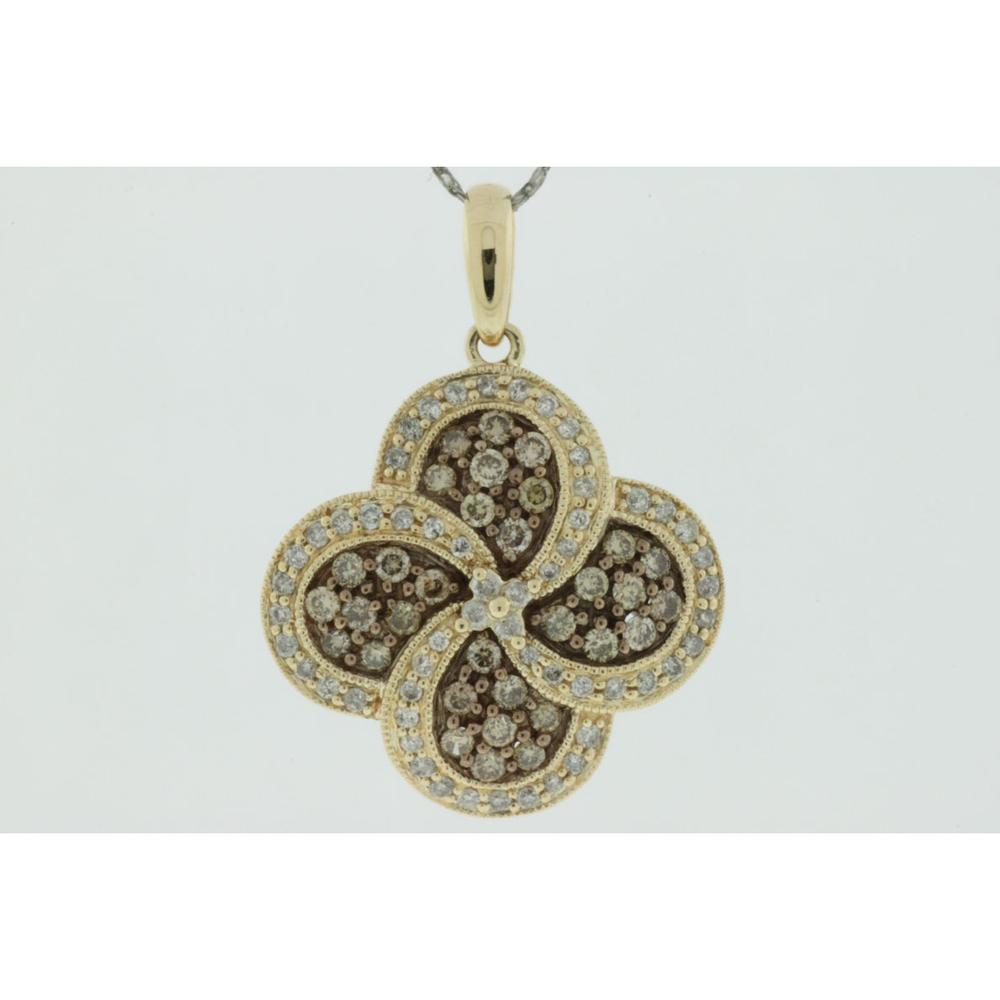 Royal 14K Yellow Gold Diamond & Mocha Diamond Pendant - 0.30 Carat Tot ...