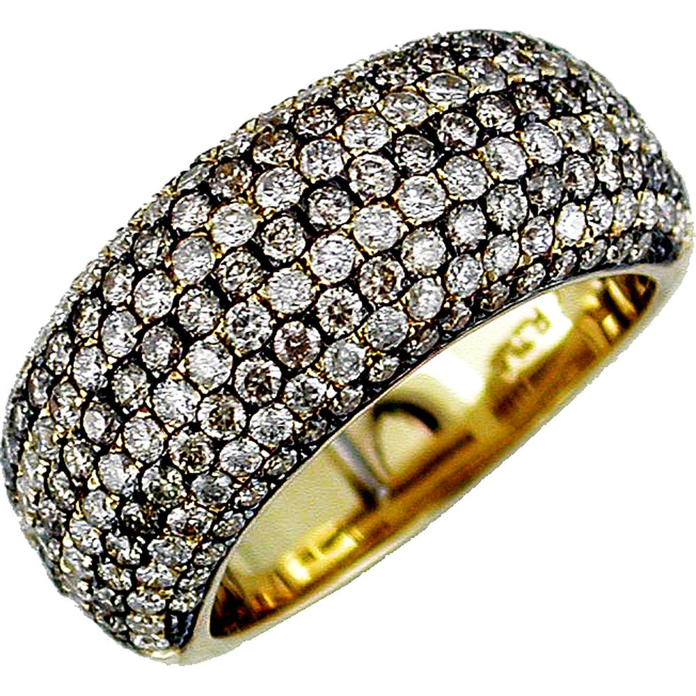 Royal 14K Yellow Gold Diamond & Mocha Diamond Ring - Timeless Elegance ...
