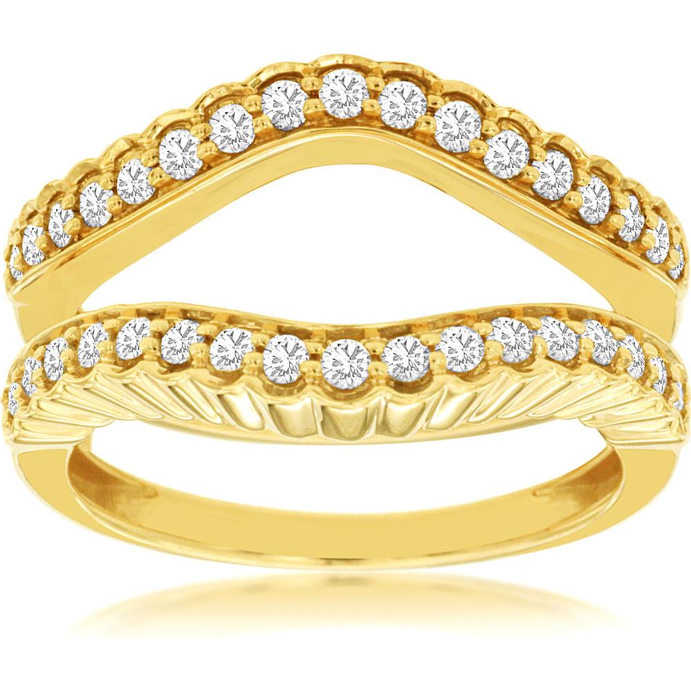 Royal 14K Yellow Gold Diamond Insert Ring - 0.50 Carats Total Diamond ...