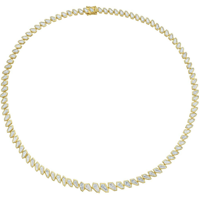 Ruchi New York - Elia Diamond Tennis Necklace in 18K Yellow Gold ...