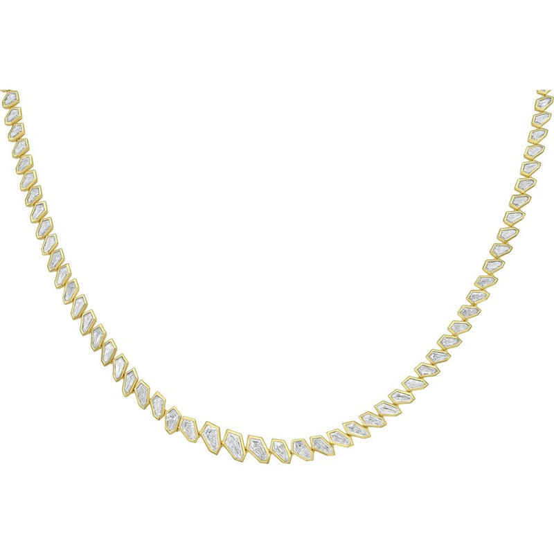 Ruchi New York - Elia Diamond Tennis Necklace in 18K Yellow Gold ...