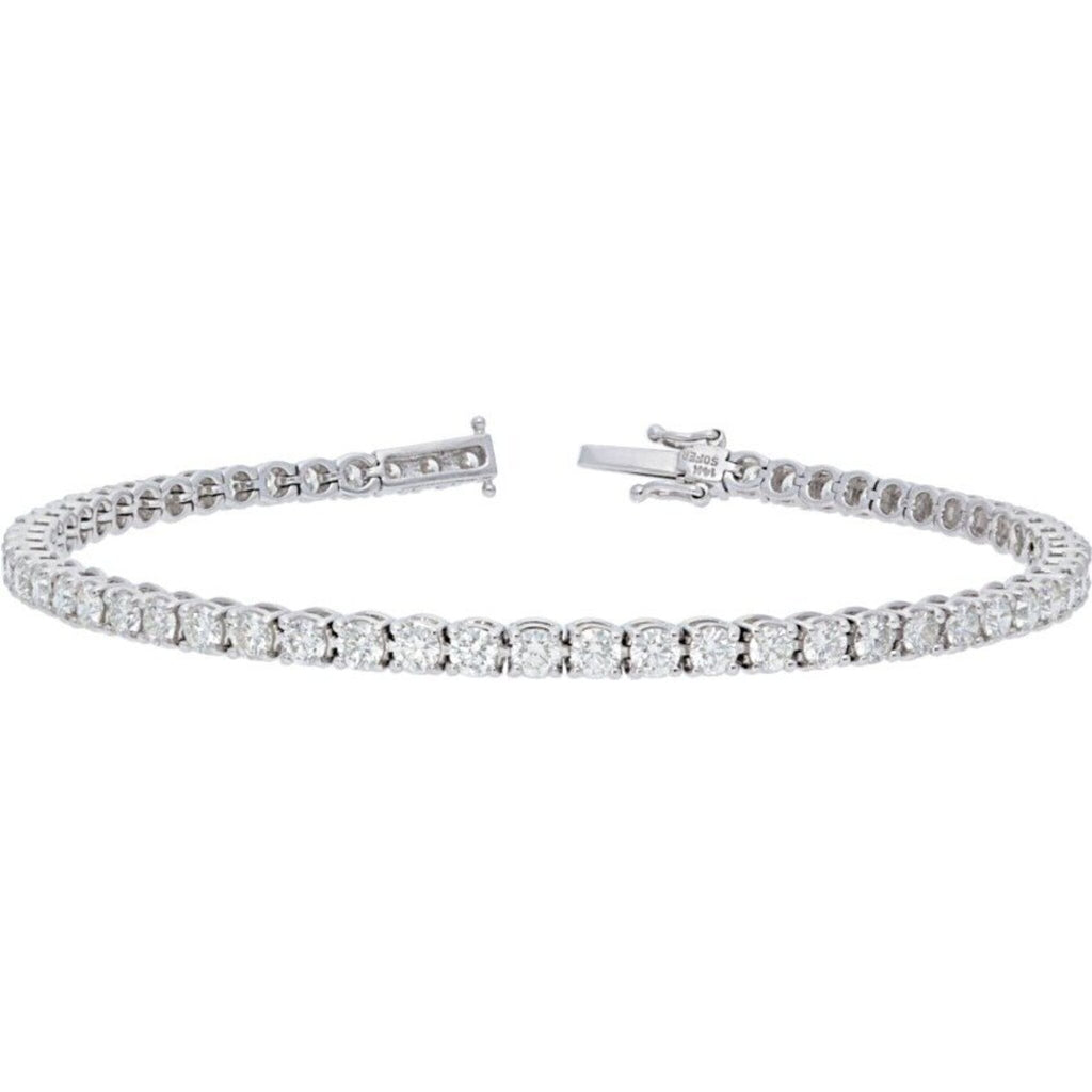 Sofer Jewelry - 18K Yellow Gold 4 Carat Diamond Tennis Bracelet with 4 ...