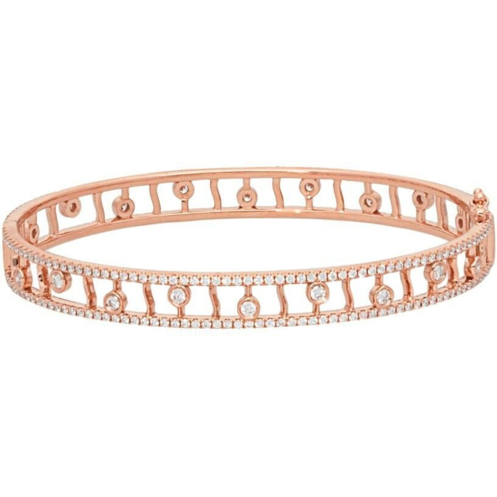 Sofer Jewelry - 18K Rose Gold Eternity Diamond Bezels W/ Diamond Borde ...