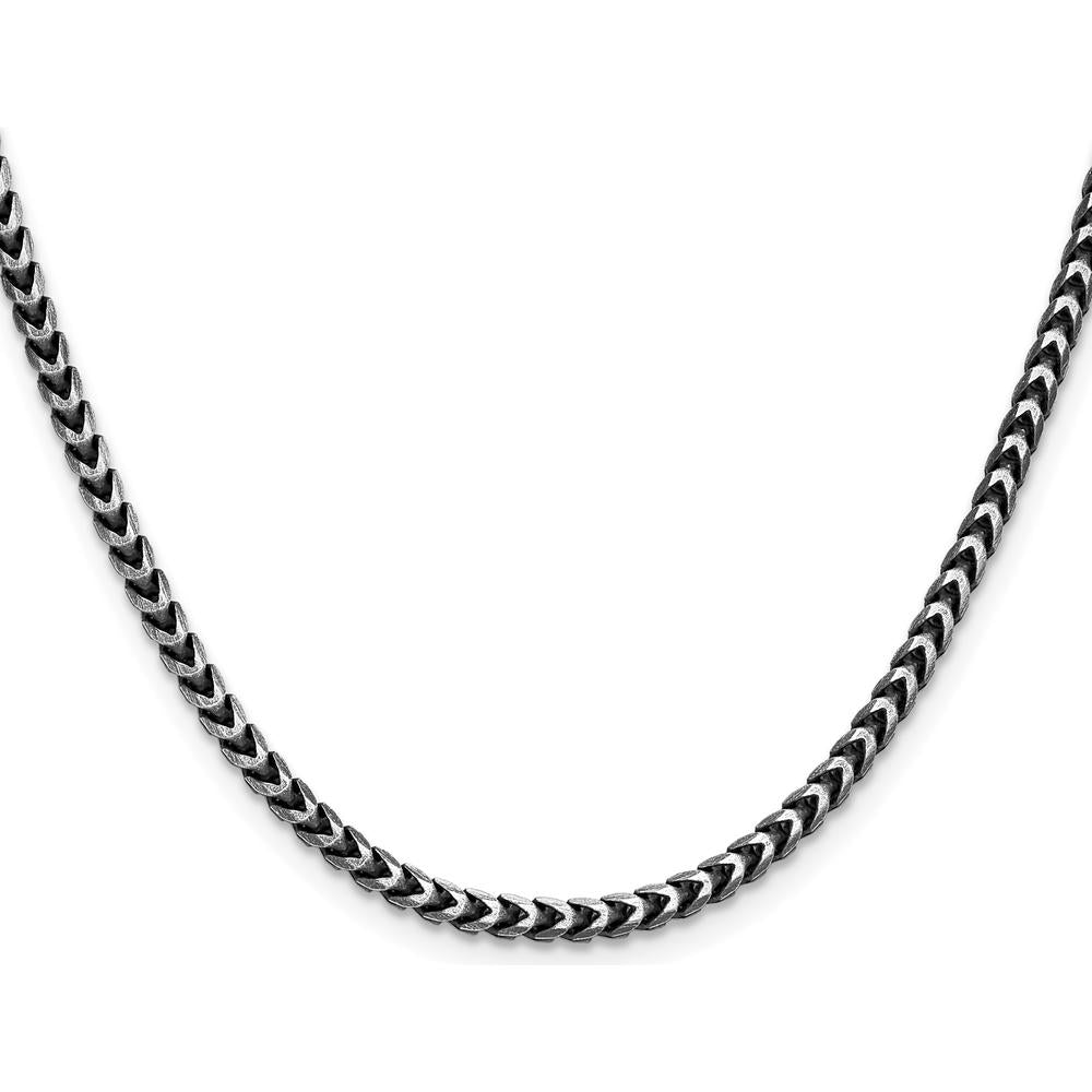 Sterling Silver 18" Franco Chain with Diamond-Cut Square Links - 3.1mm ...