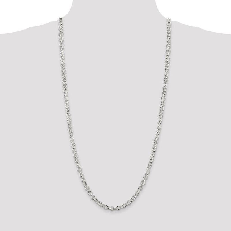 Sterling Silver 6.1mm Cable Chain Necklace - 30" by Lumare Gioia ...