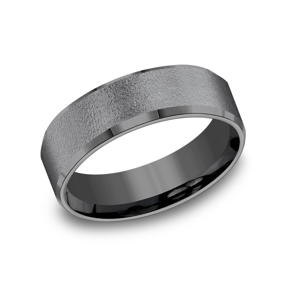 The Major Men's Wedding Band in Darkened Tantalum - 7mm Width by Tanta ...