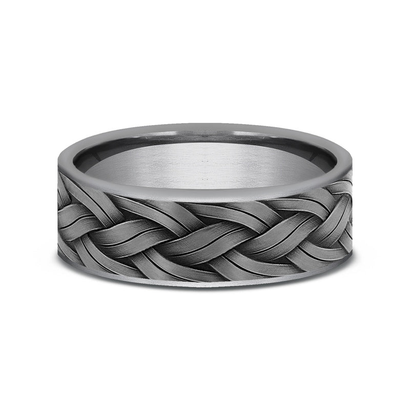 The Rope Men's Wedding Band in Grey Tantalum - 7mm Width by Tantalum ...