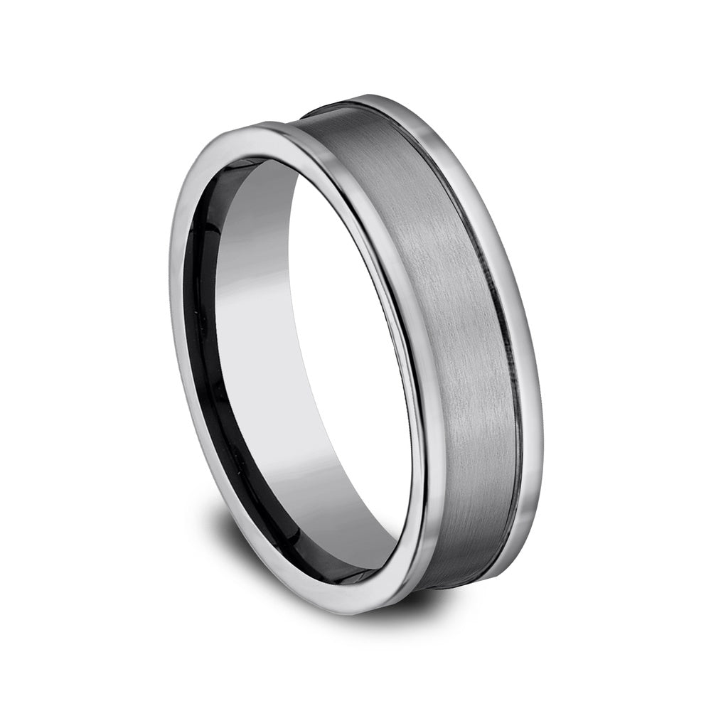 The Vanquisher Men's Wedding Band in Tungsten - 7mm Width by Forge ...