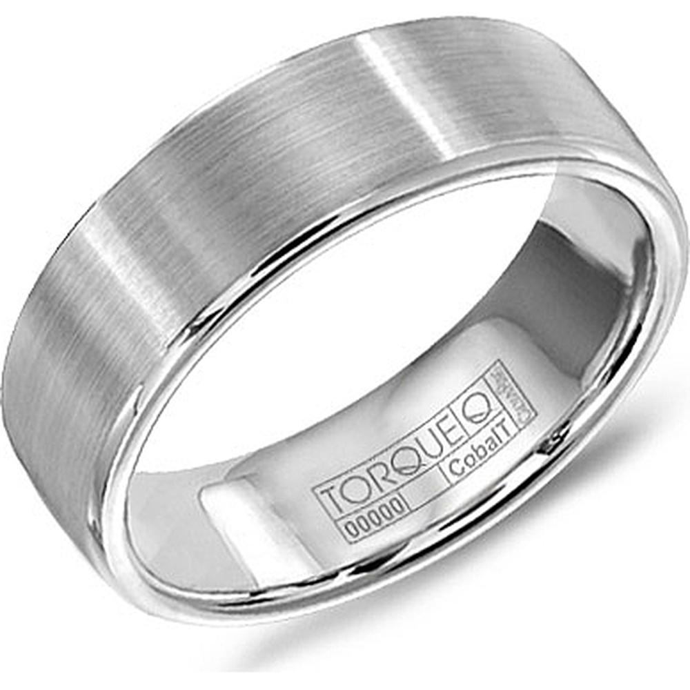 Torque Men's Wedding Band - Brushed Center with Polished Rounded Edges ...