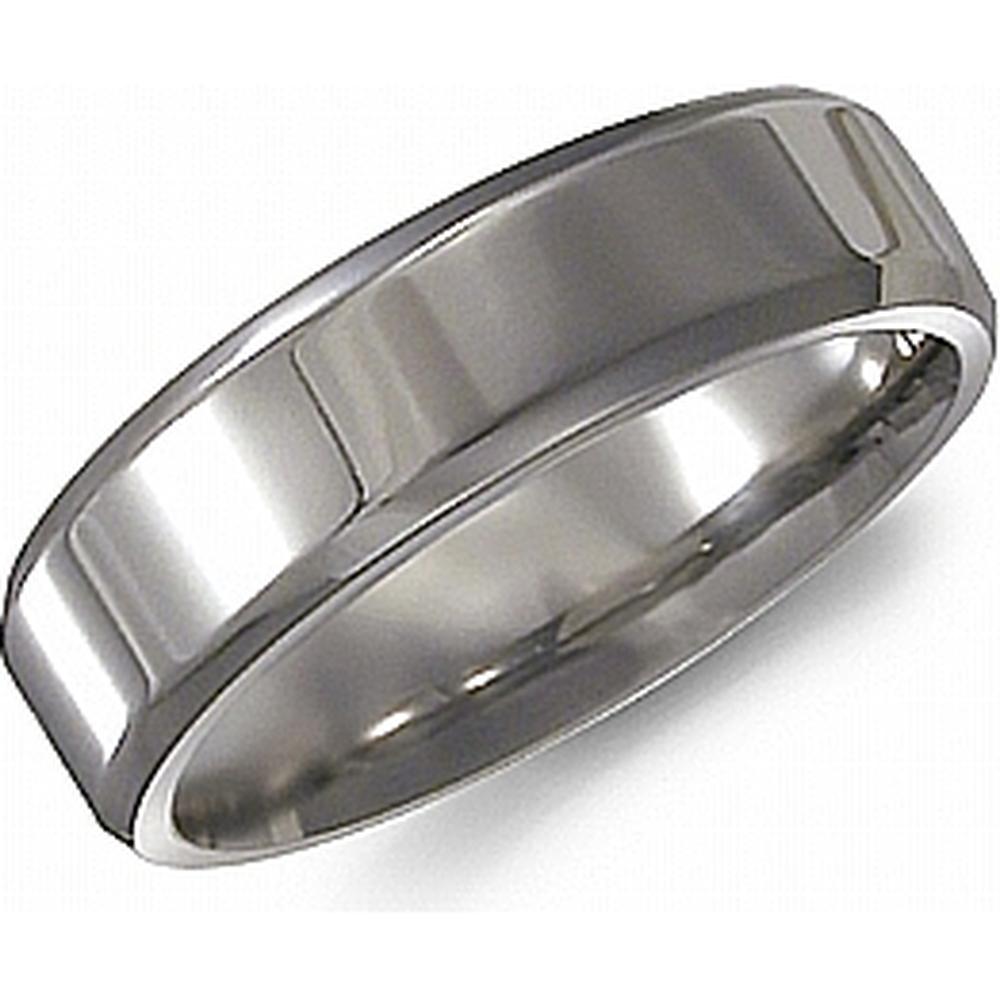 Torque Men's Wedding Band - Classic Polished Flat Edge High-Shine Fini ...