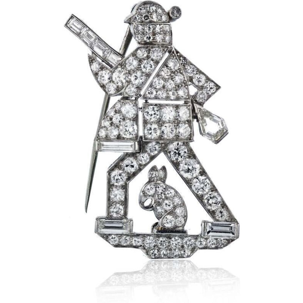 Art Deco Platinum Diamond Hunter Brooch – Robinson's Jewelers
