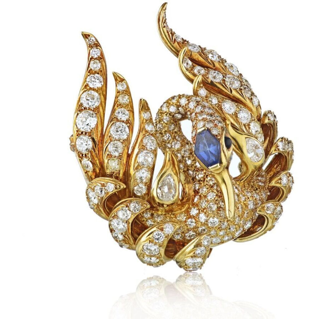 French 18K Yellow Gold Swan Brooch – Robinson's Jewelers